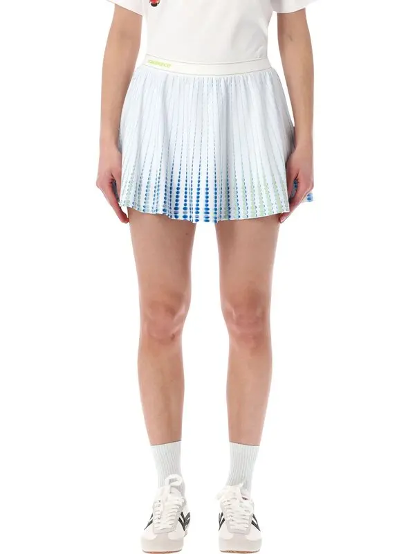 Casablanca Tennis Printed Racer Skirt - White