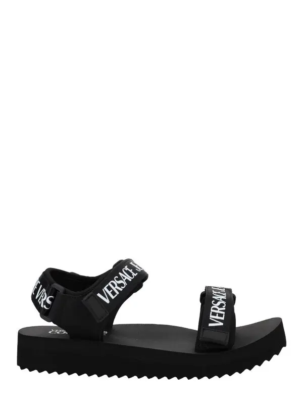 Versace Strappy Platform Sandals - Black
