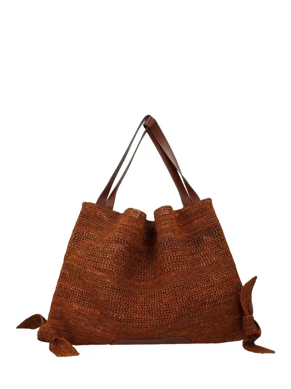 Hereu Cador Raffia Bag - Brown