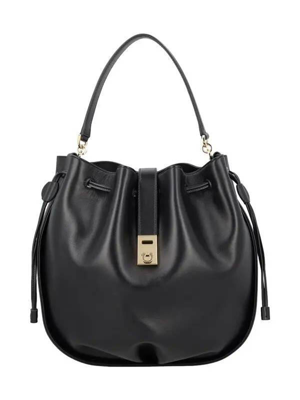 FERRAGAMO Hug Bucket Bag - Black