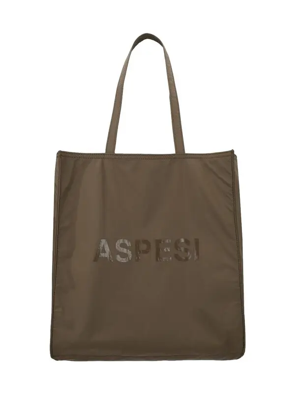 Aspesi Tote Bag With Logo - Military Green