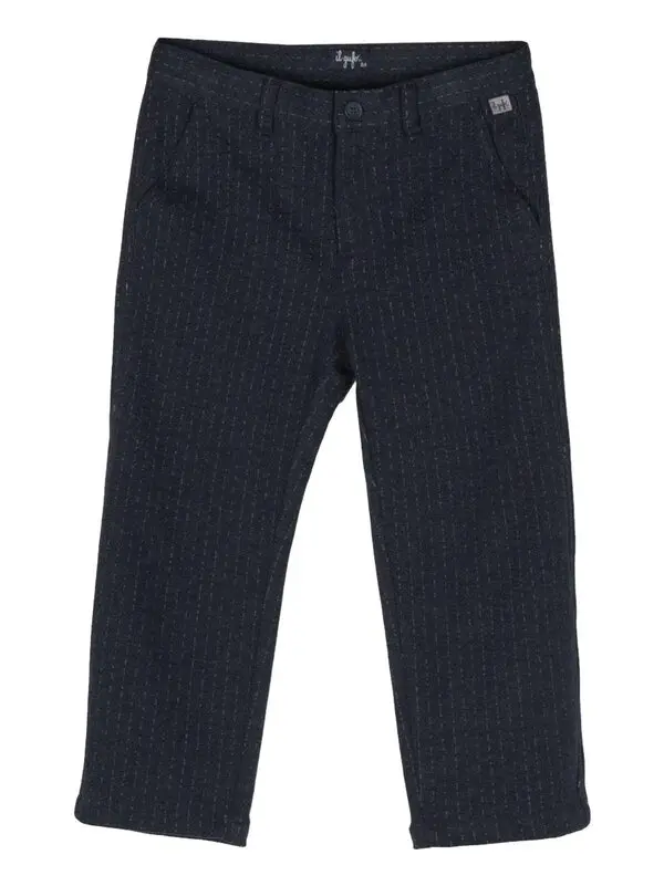 IL GUFO Pinstriped Pants - Blue