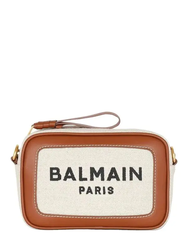 Balmain Logo Shoulder Bag - Brown