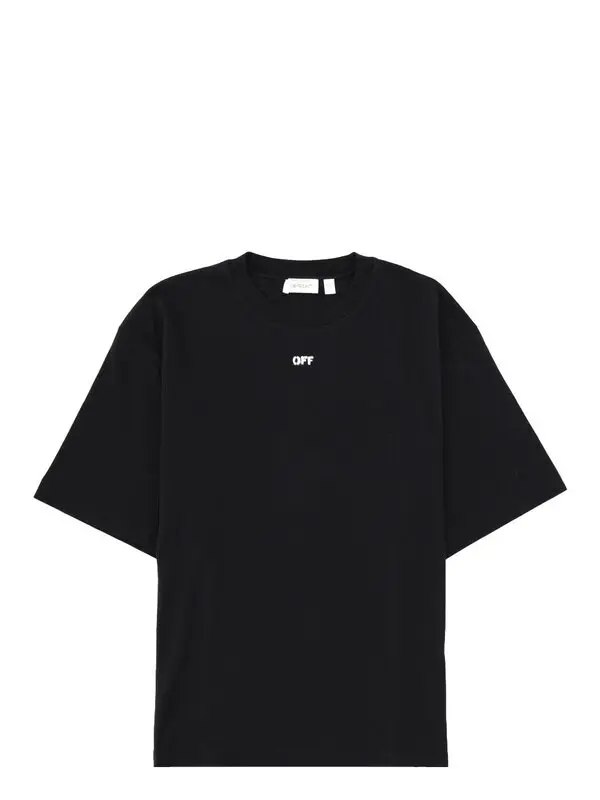 Off-White T Shirt With Logo - Black
