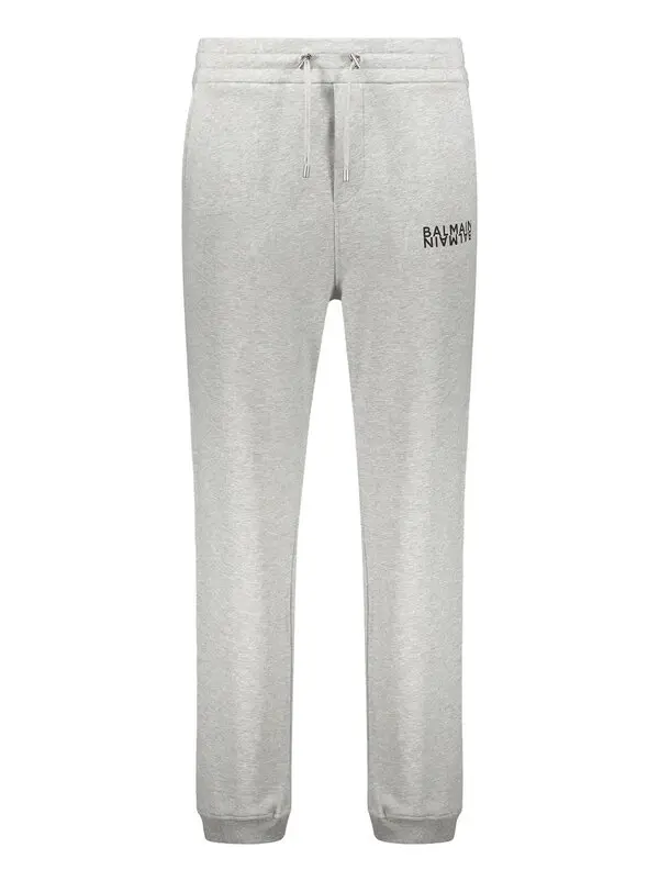 Balmain Logo Jogging Pants - Gray