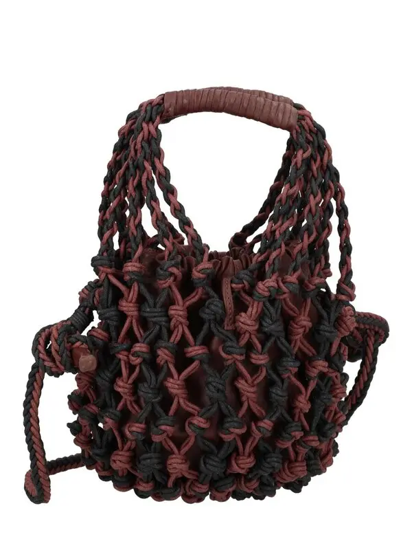 ALYSI Knot Detailed Handbag - Brown