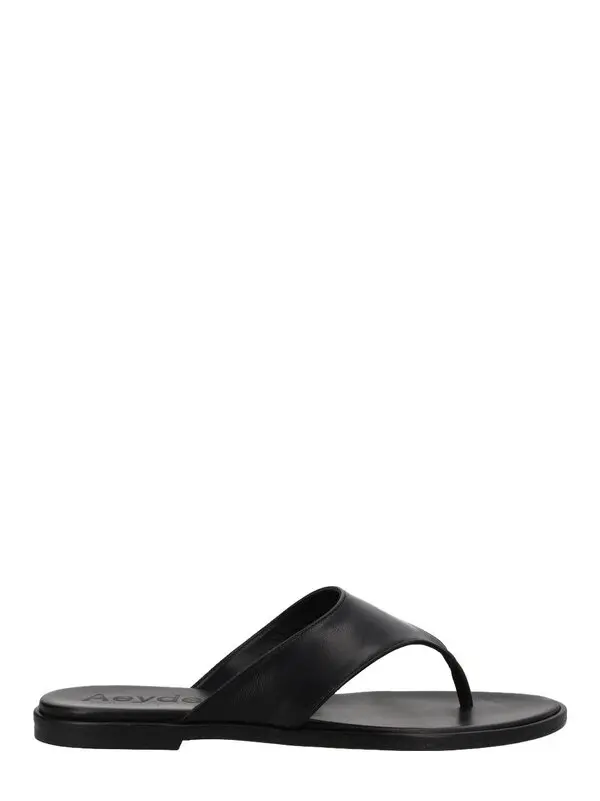 AeydĒ Leather Thong Sandals - Black