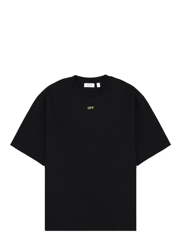 Off-White T Shirt With Logo - Black