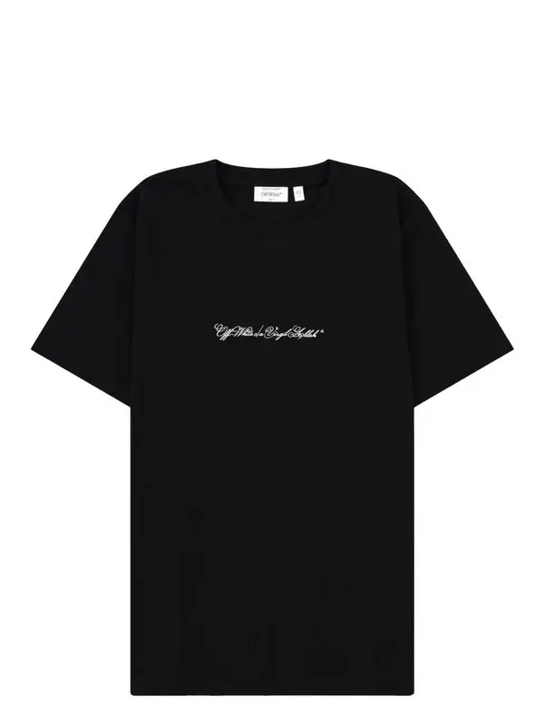 Off-White T Shirt With Logo - Black