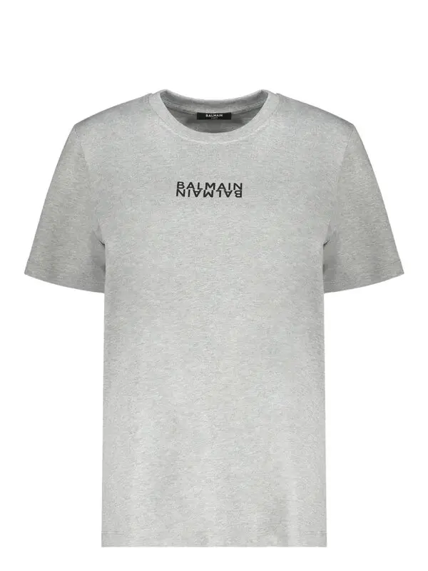 Balmain Logo T-shirt - Gray
