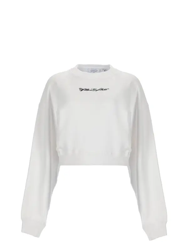 Off-White Logo Cotton Sweatshirt - White
