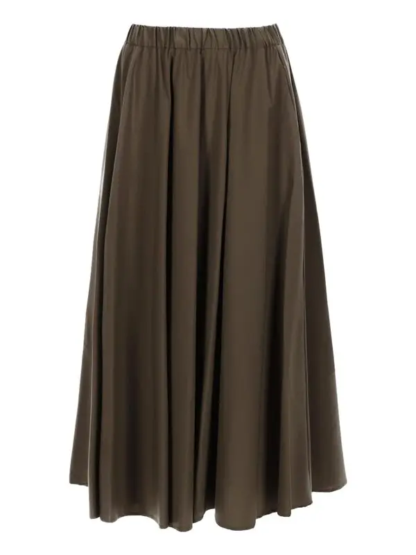 Aspesi Poplin Midi Skirt - Military Green