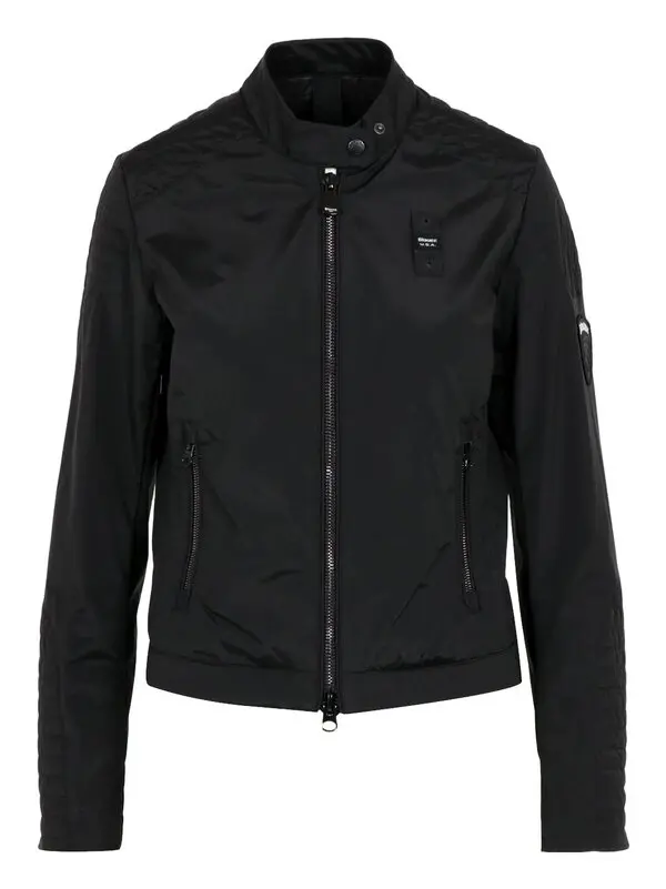 BLAUER. Fitted Technical Fabric Jacket - Black