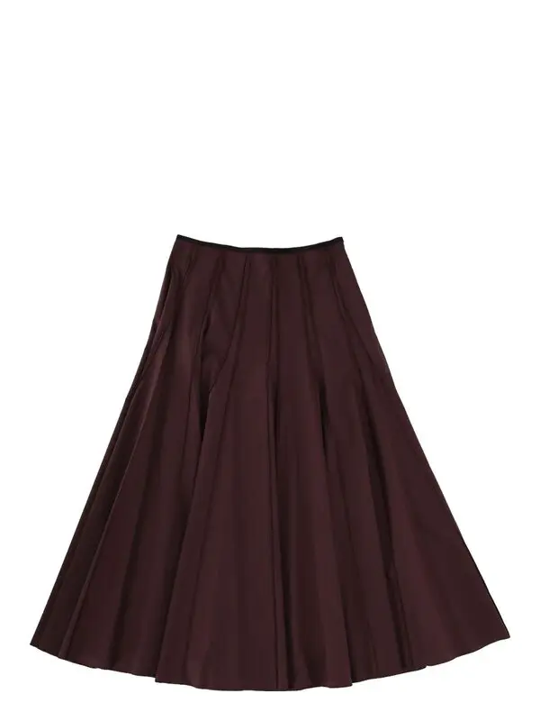 ALYSI Maxi Symposium Skirt - Brown