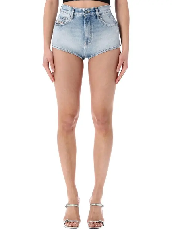 DIESEL De-lunar Denim Shorts - Blue