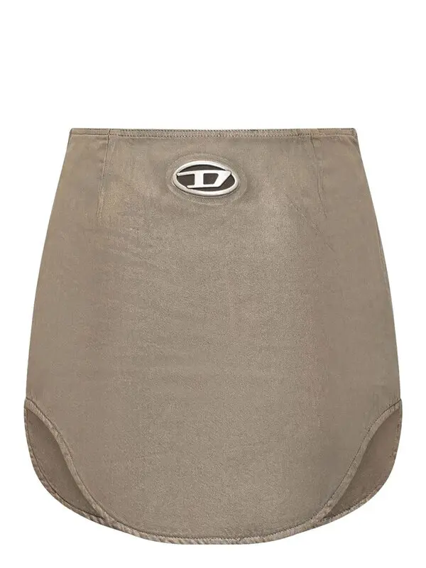 DIESEL® Cotton Blend Mini Skirt - Golden