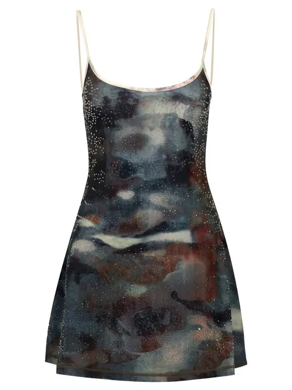 DIESEL® Sleeveless Mini Dress - Petrolio+c.zucchero+oro Soft