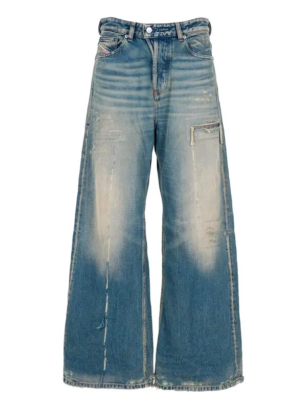 DIESEL® Wide-leg Jeans - Denim Medio