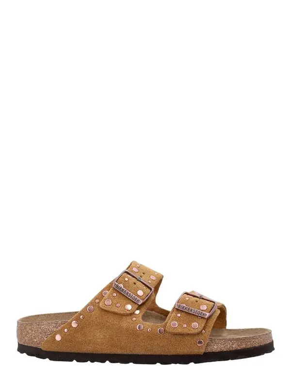 BIRKENSTOCK Arizona Rivet Flat Sandals - Mink