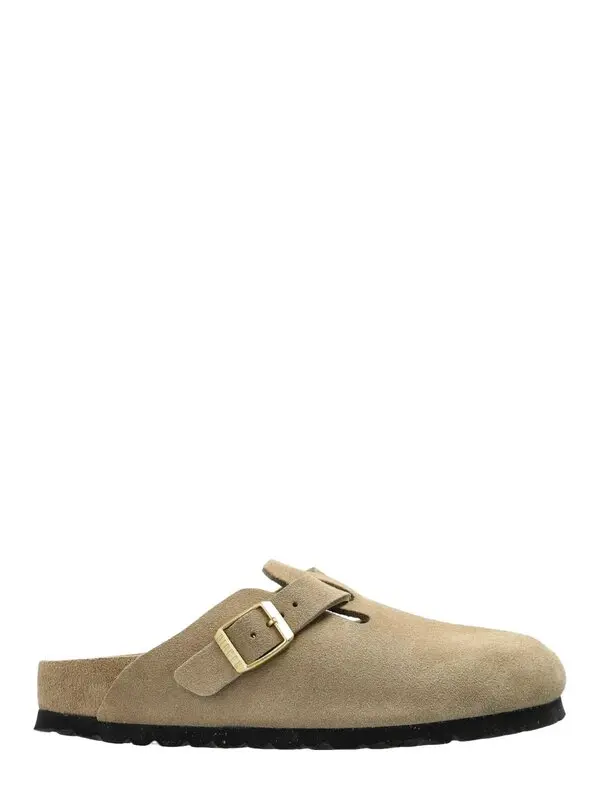 BIRKENSTOCK Boston Suede Slippers - Dove Grey