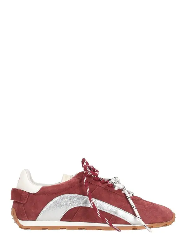 Dsquared2 Lace-up Low Top Sneakers - Bordeaux+argento+panna