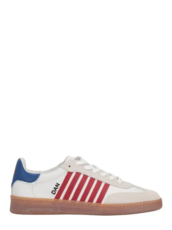 Dsquared2 Lace-up Low-top Sneakers - Bianco+rosso+blu