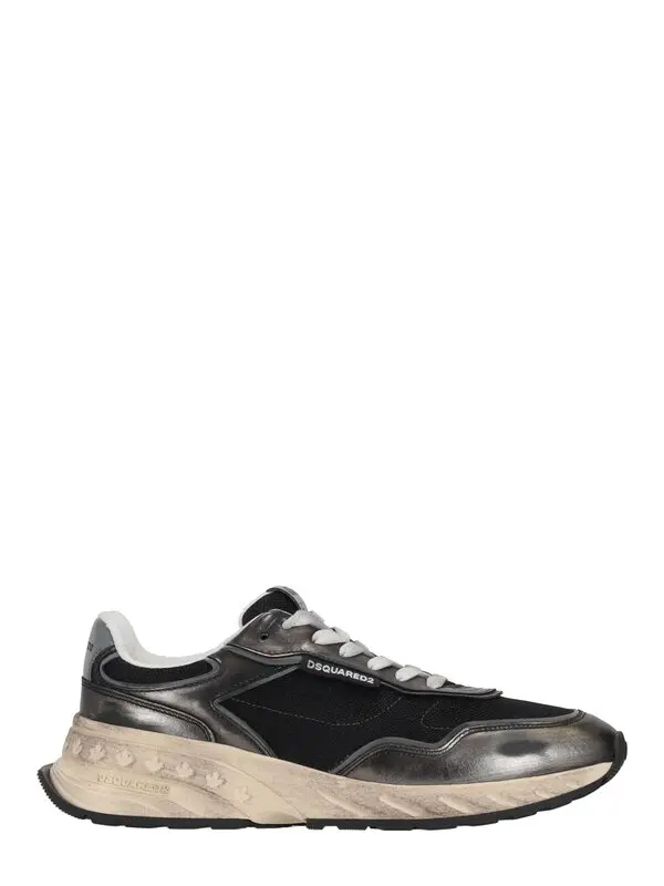 Dsquared2 Lace Up Low Top Sneakers - Acciaio