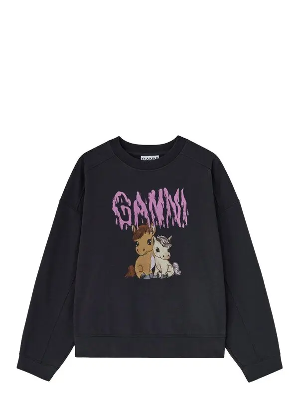 GANNI Islands' Sweatshirt - Charcoal