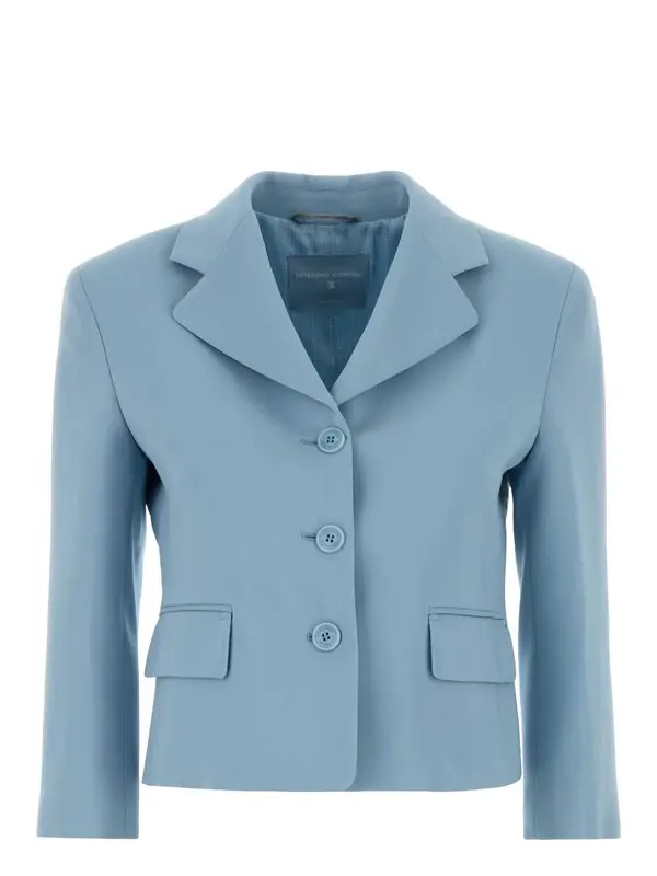 Ermanno Scervino Twill Blazer - Light Blue