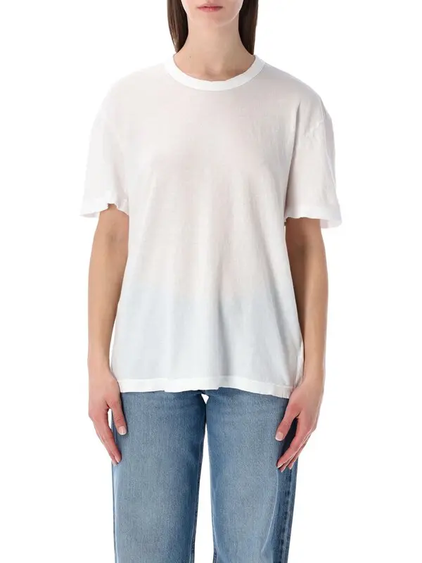 JAMES PERSE Short Sleeve Crepe Jersey Tee - White