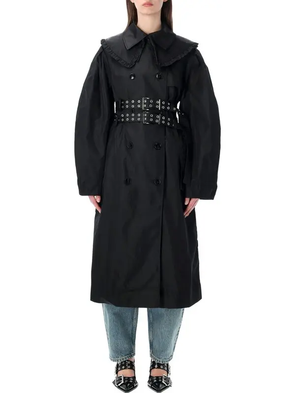 GANNI Trench Coat - Black