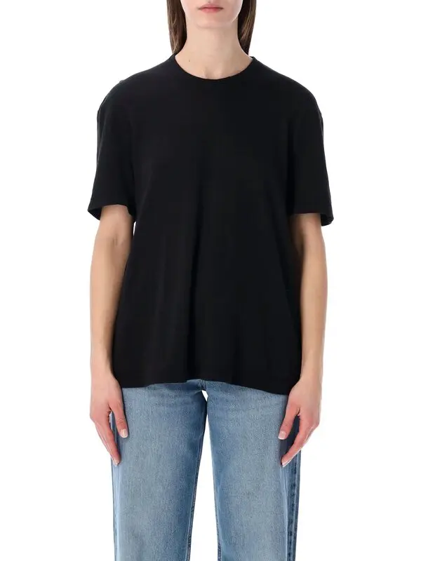 JAMES PERSE Short Sleeve Crepe Jersey Tee - Black