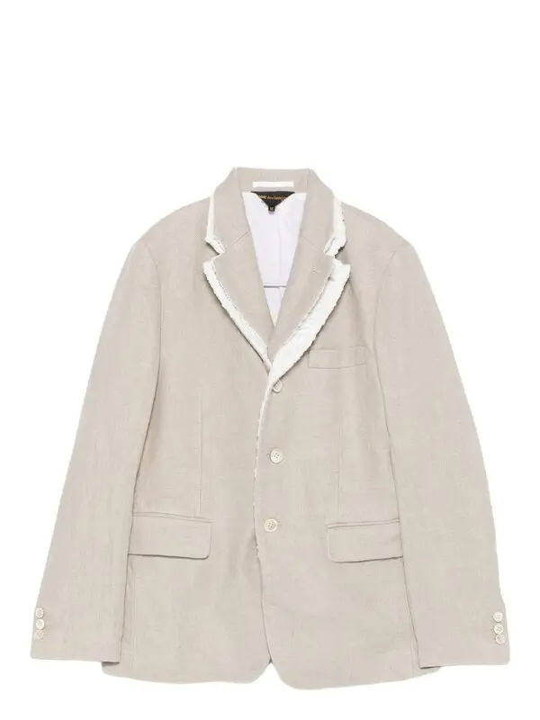 Comme Des Garçons Linen Single Breasted Jacket - Beige