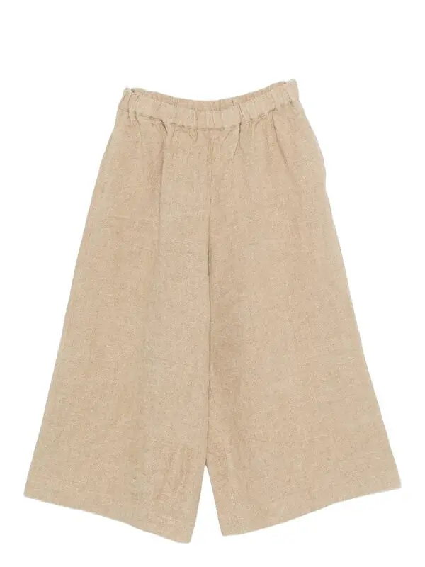 Comme Des Garçons Linen Wide Leg Trousers - Beige