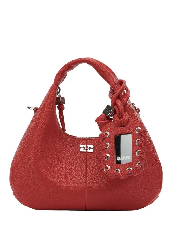 GANNI Small Hobo Handbag - Red