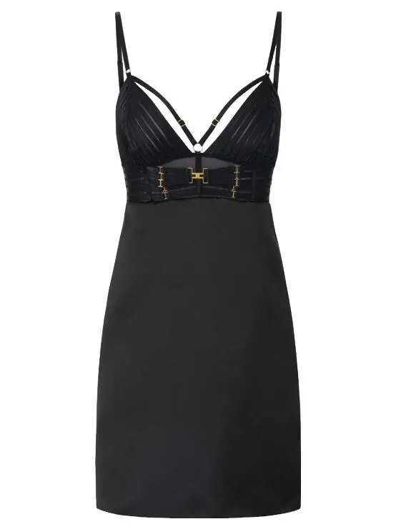 Elisabetta Franchi Duchesse Mini Dress - Black