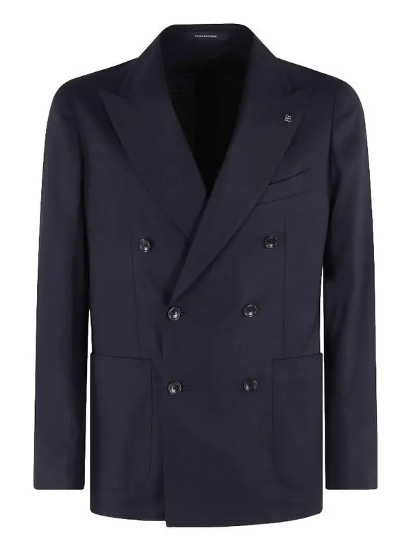 Tagliatore Tailored Hopsack Jacket - Blue
