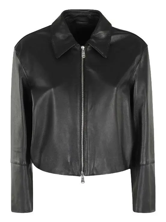 DONDUP Leather Biker Jacket - Black