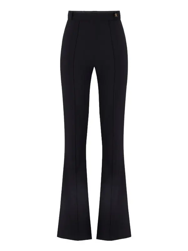 Elisabetta Franchi Logo Charm Pants - Black