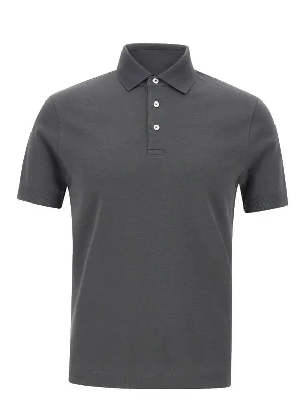 Herno Knitted Polo Shirt - Grey
