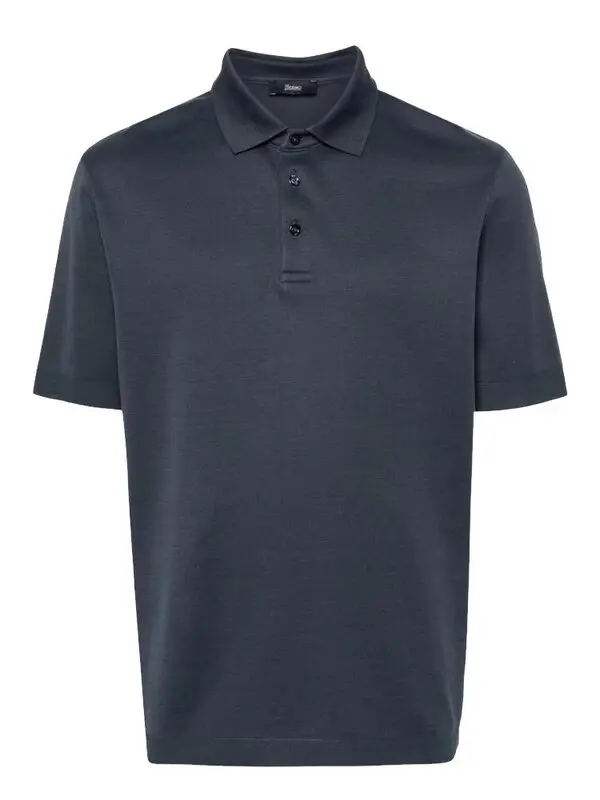 Herno Knitted Polo Shirt - Blue