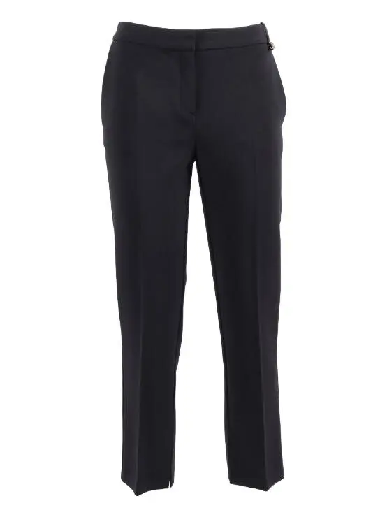 Elisabetta Franchi Logo Charm Pants - Black