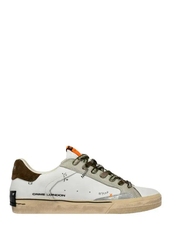 CRIME LONDON Deconstructed Sneakers - White