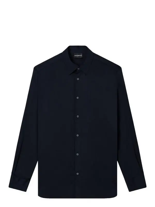 Emporio Armani Pima Stretch Shirt - Blue