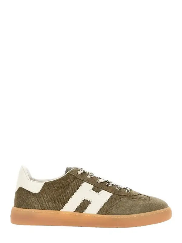 Hogan Suede Sneakers With Leather Details - Green