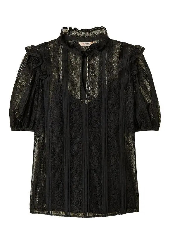 Twin-set Lace Blouse - Black