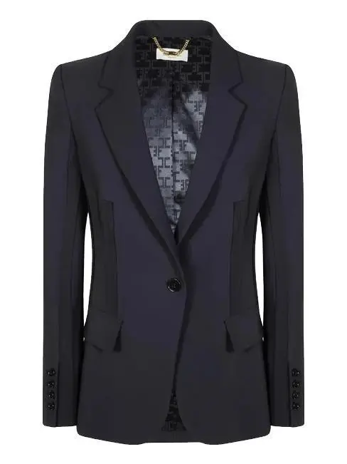 Elisabetta Franchi Raw-edge Blazer - Black