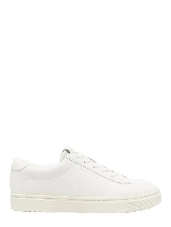 Emporio Armani Leather Low Top Sneakers - White