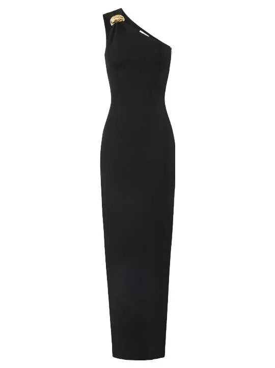 Elisabetta Franchi Slim-fit Evening Gown - Black