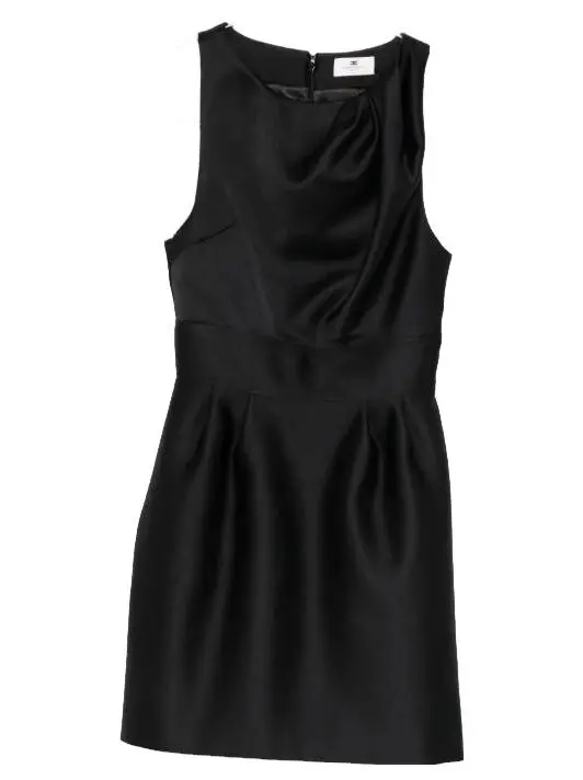 Elisabetta Franchi Fitted Duchesse Dress - Black